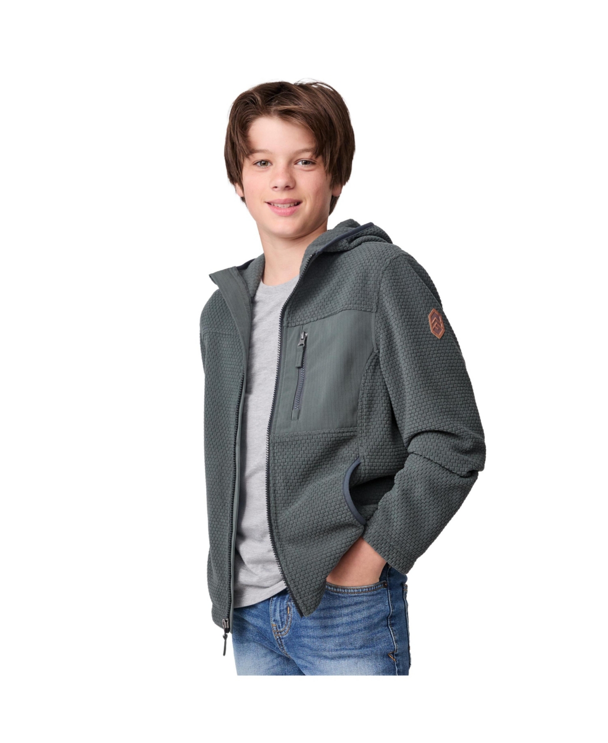 Click here for Free Country Boys Brick Fleece Hoodie Jacket - Eve... prices