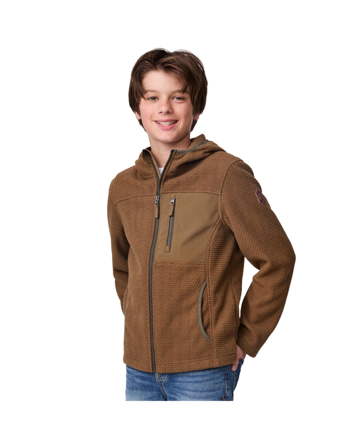 Click here for Free Country Boys Brick Fleece Hoodie Jacket - Bar... prices