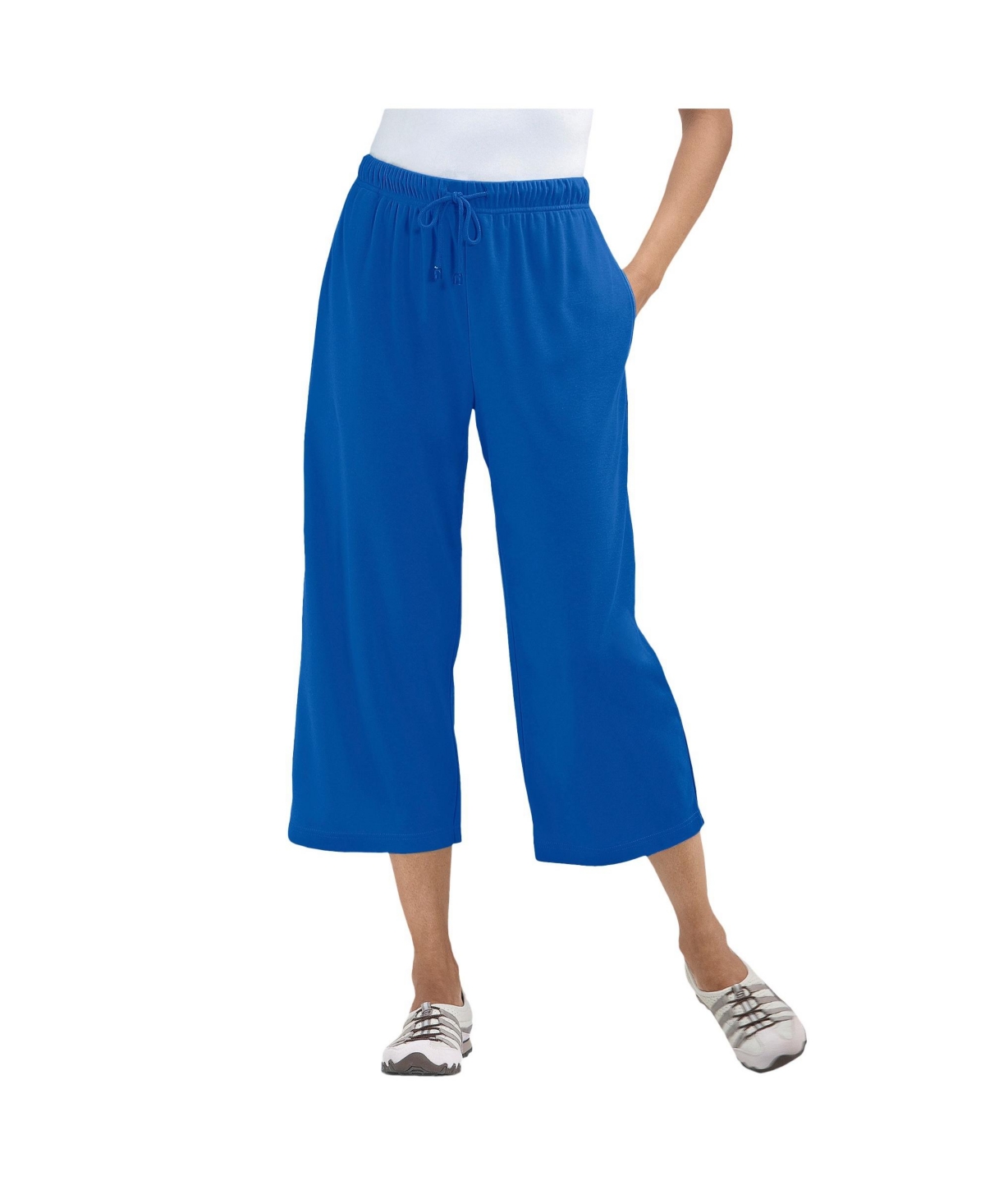 Click here for Woman Within Womens Within Sport-Knit Pull-On Capr... prices