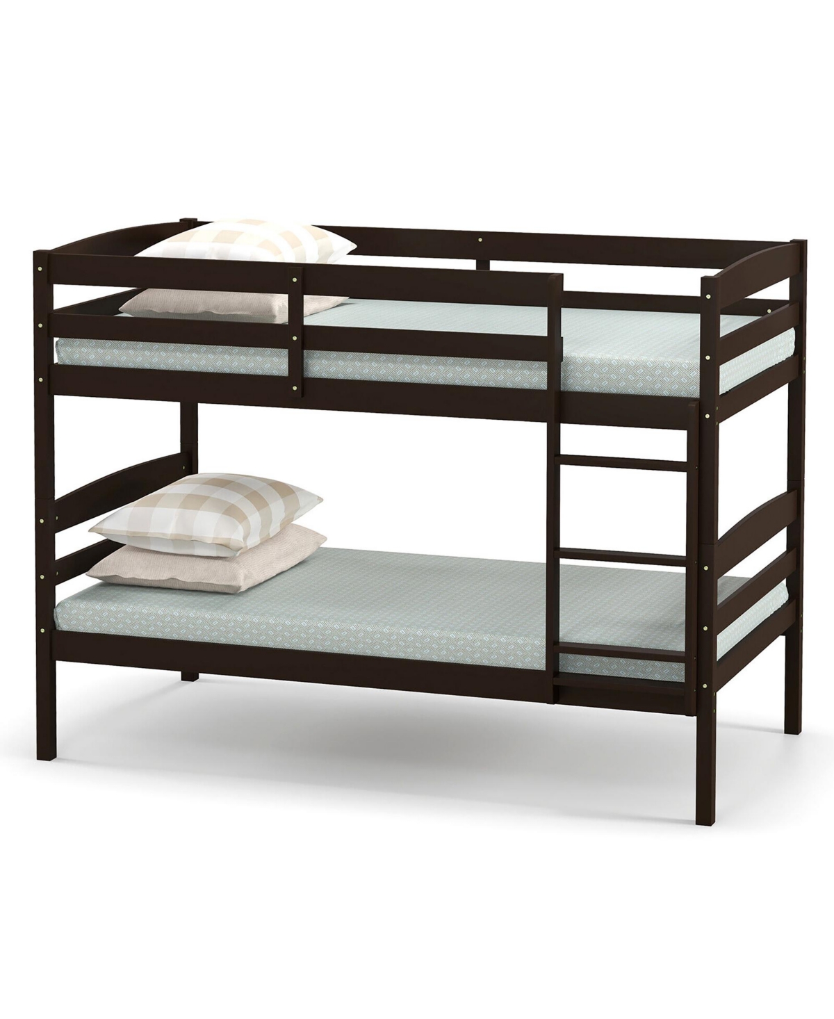 Click here for Gymax Twin Over Twin Bunk Bed Wooden Convertible I... prices