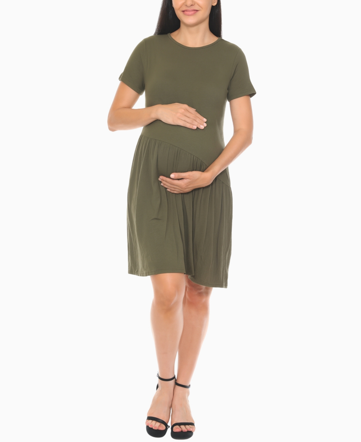 Click here for White Mark Womens Asymmetrical Waistline Maternity... prices