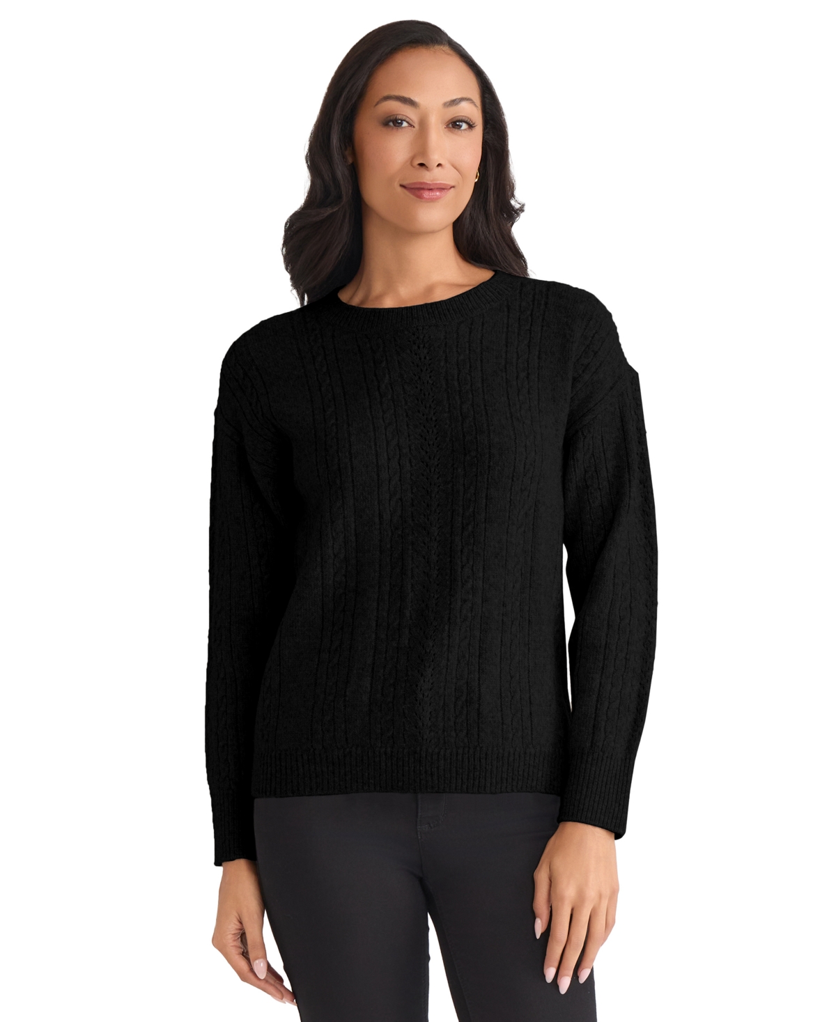 Click here for Jones New York Womens Crewneck Top - Jones Black prices