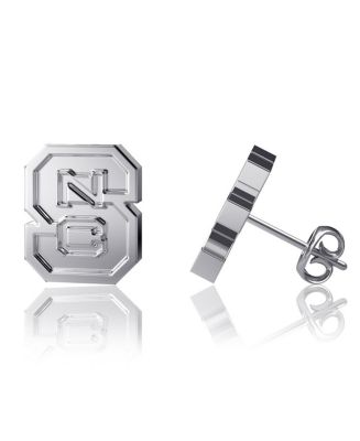Dayna Designs NC State Wolfpack Team Logo Silver Post Earrings - Macy's