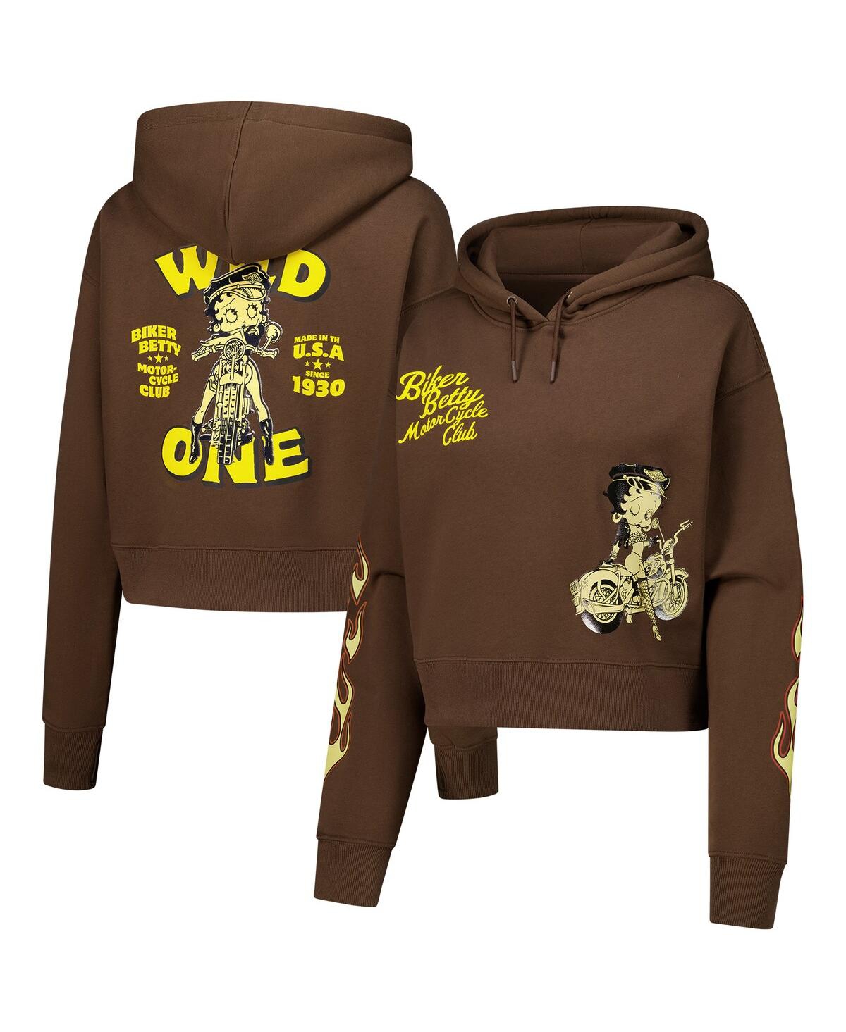 Click here for Freeze Max Womens Brown Betty Boop Cropped Pullove... prices