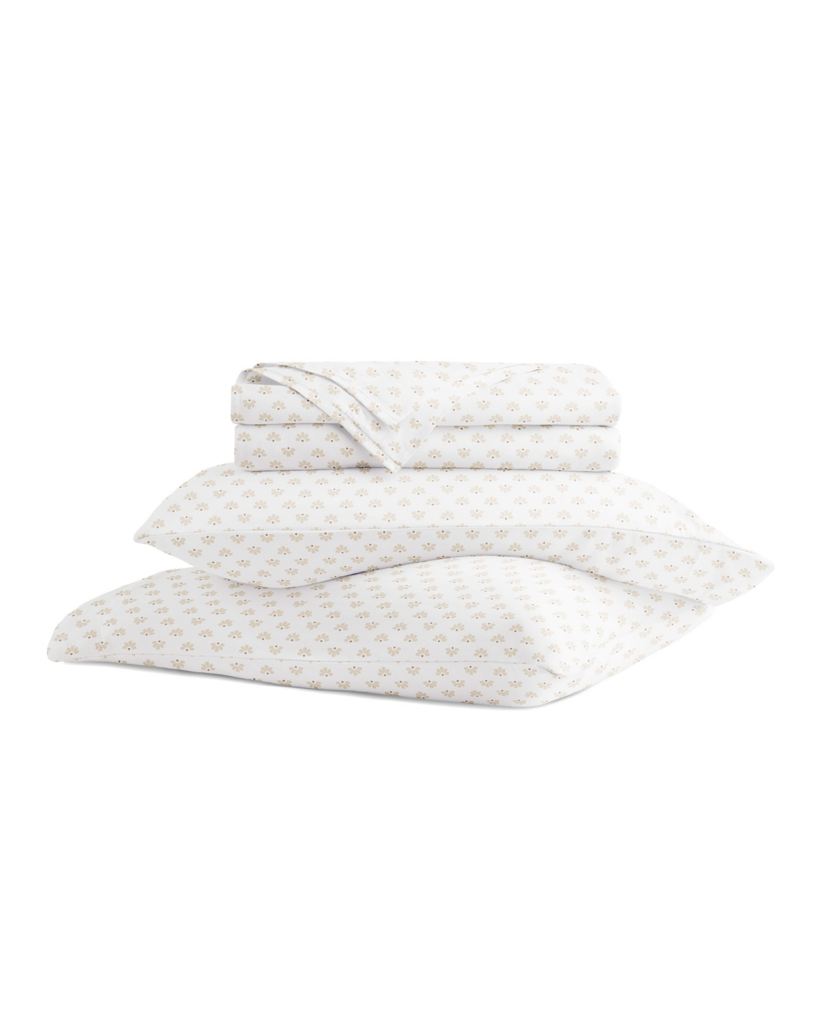 ienjoy Home Long Staple 300-Thread Count Cotton Pattern 4-Pc. Sheet Set  King - Natural