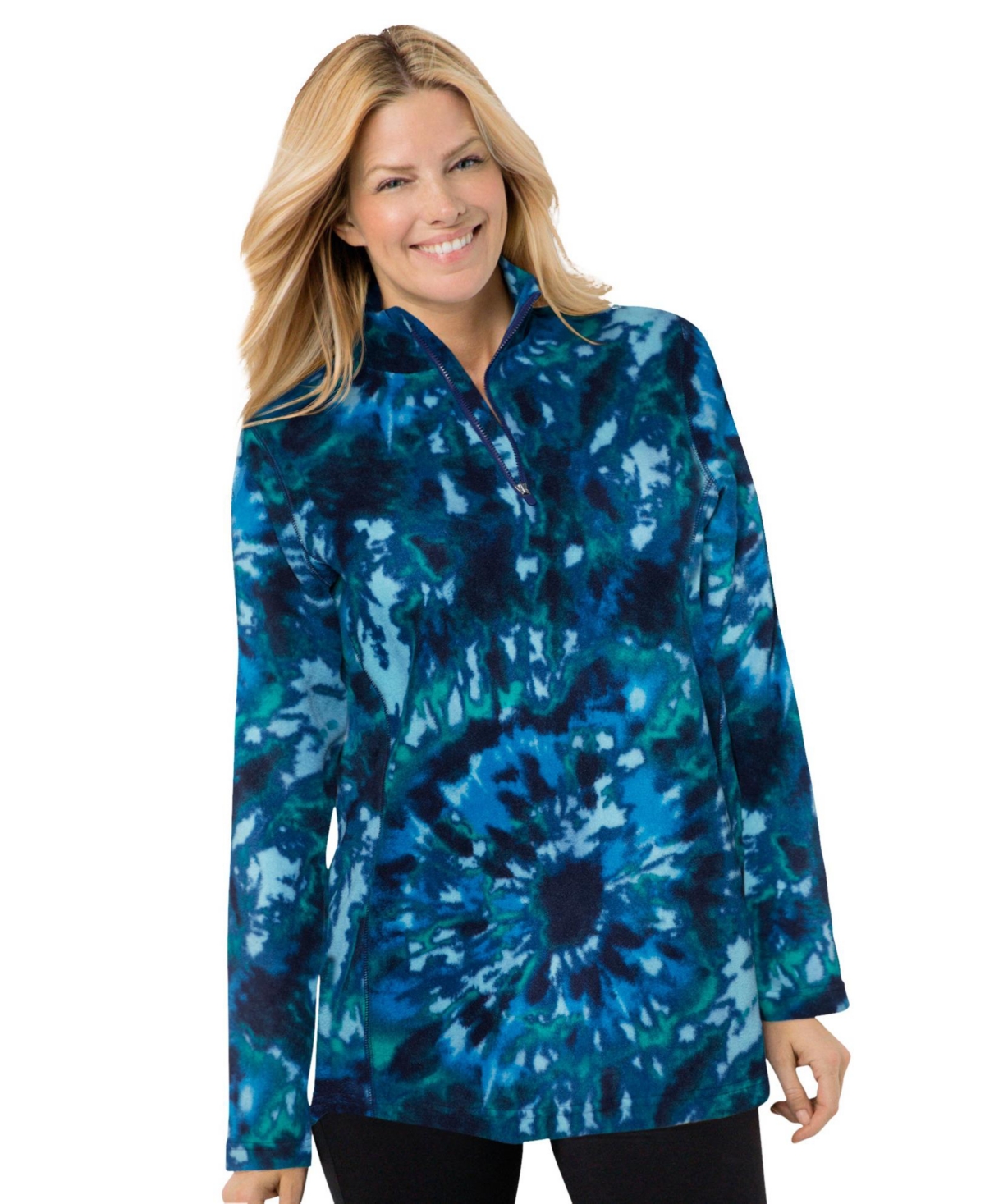 Click here for Woman Within Womens Within Microfleece Quarter-Zip... prices