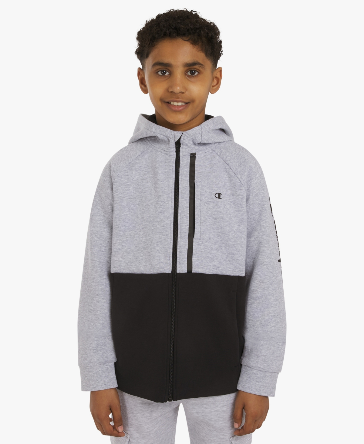 Click here for Champion Boys 8-20 Active Zip-Up Hoodie - Gray Hea... prices