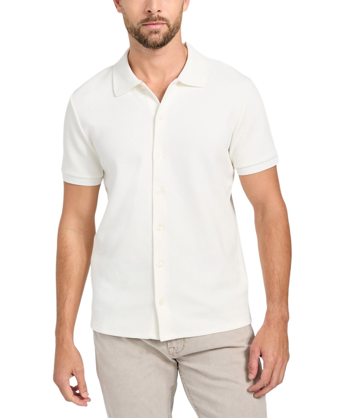 Click here for Guess Mens Short Sleeve T-Shirt - Salt White prices