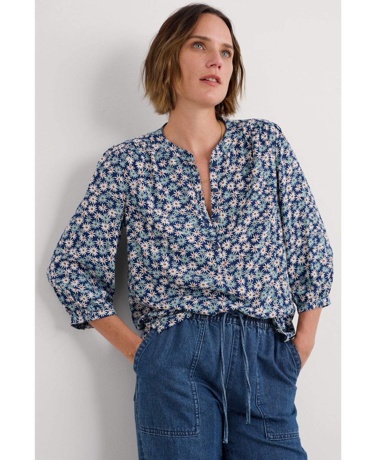 Click here for Seasalt Cornwall Womens Willow Path Top - Screenpr... prices
