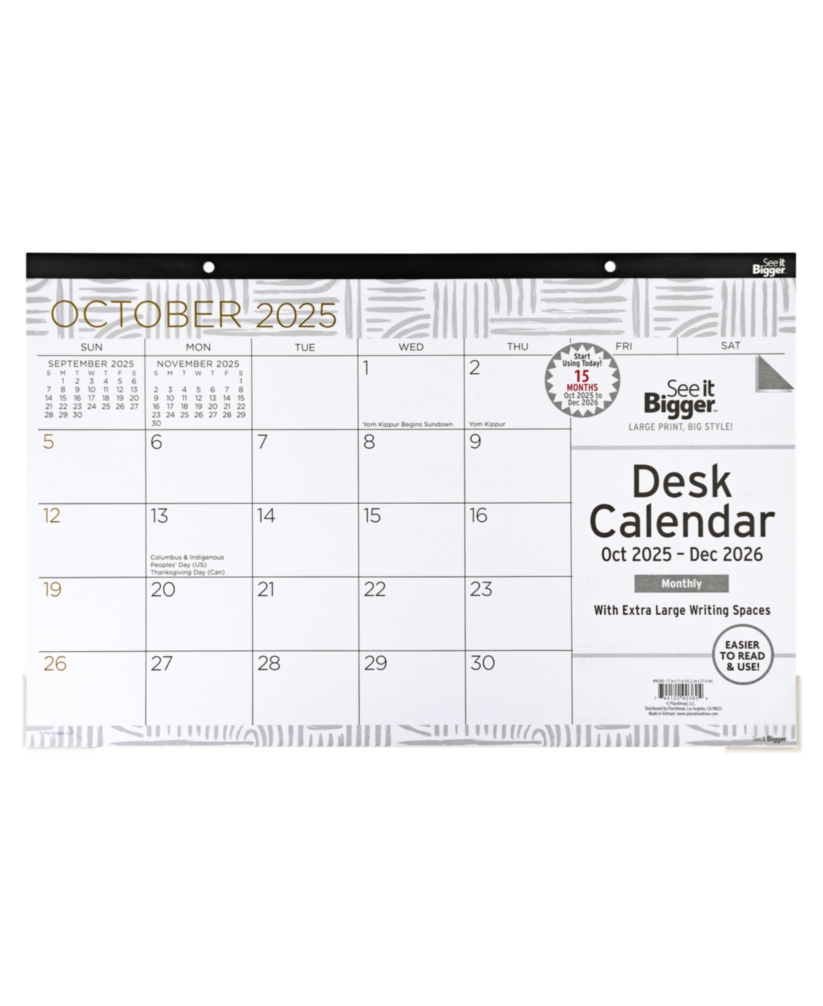 Click here for See It Bigger Desk Pad Calendar 11x17 - Fashion prices
