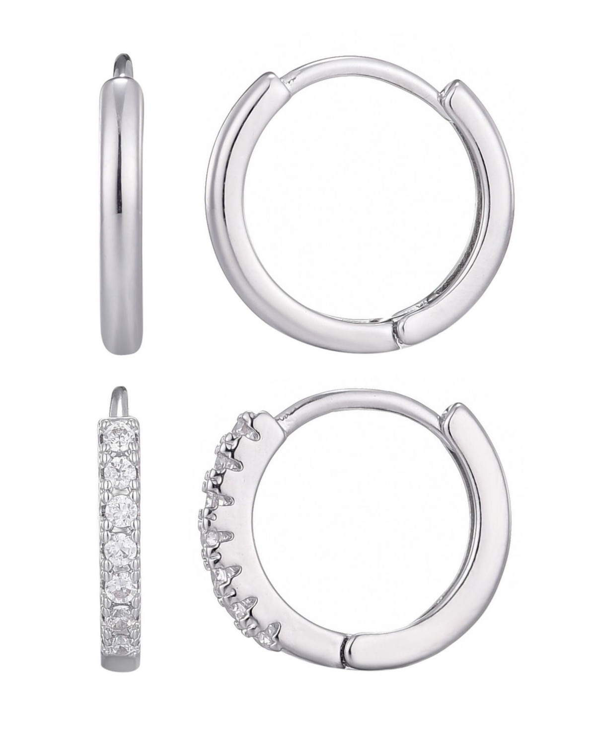 Click here for Adornia Silver Cz Earrings Set - Silver prices