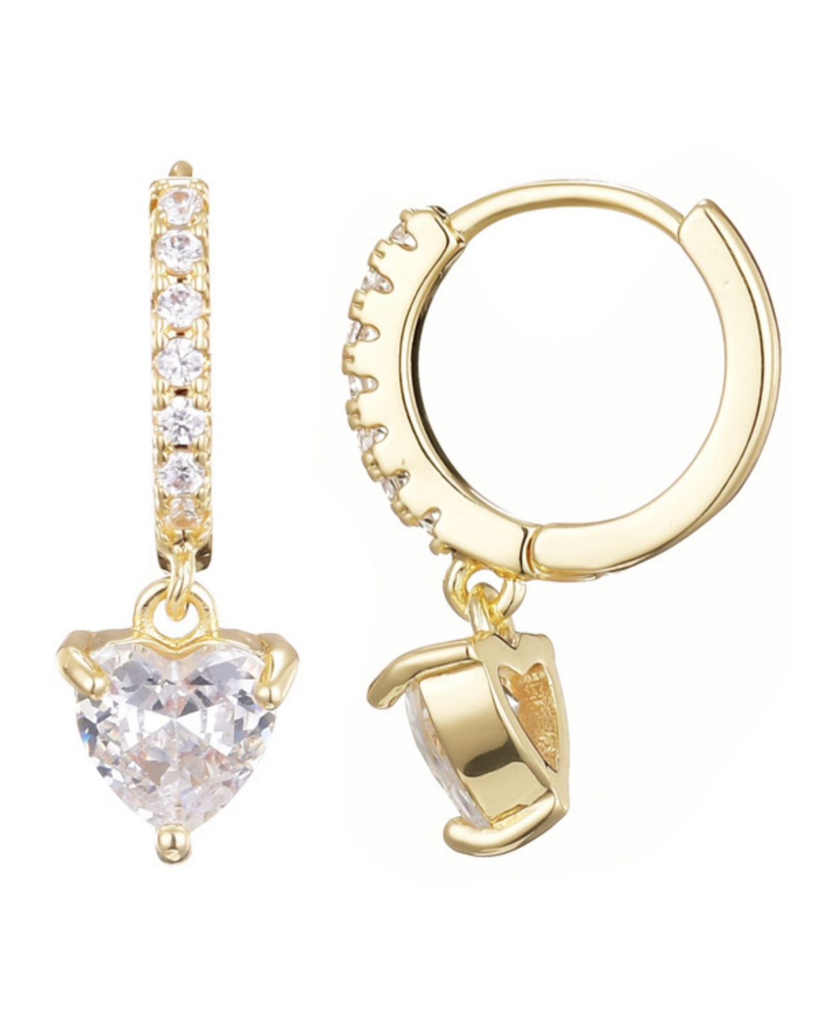Click here for Adornia Gold Cz Heart-Shaped Huggie Hoop Earrings... prices