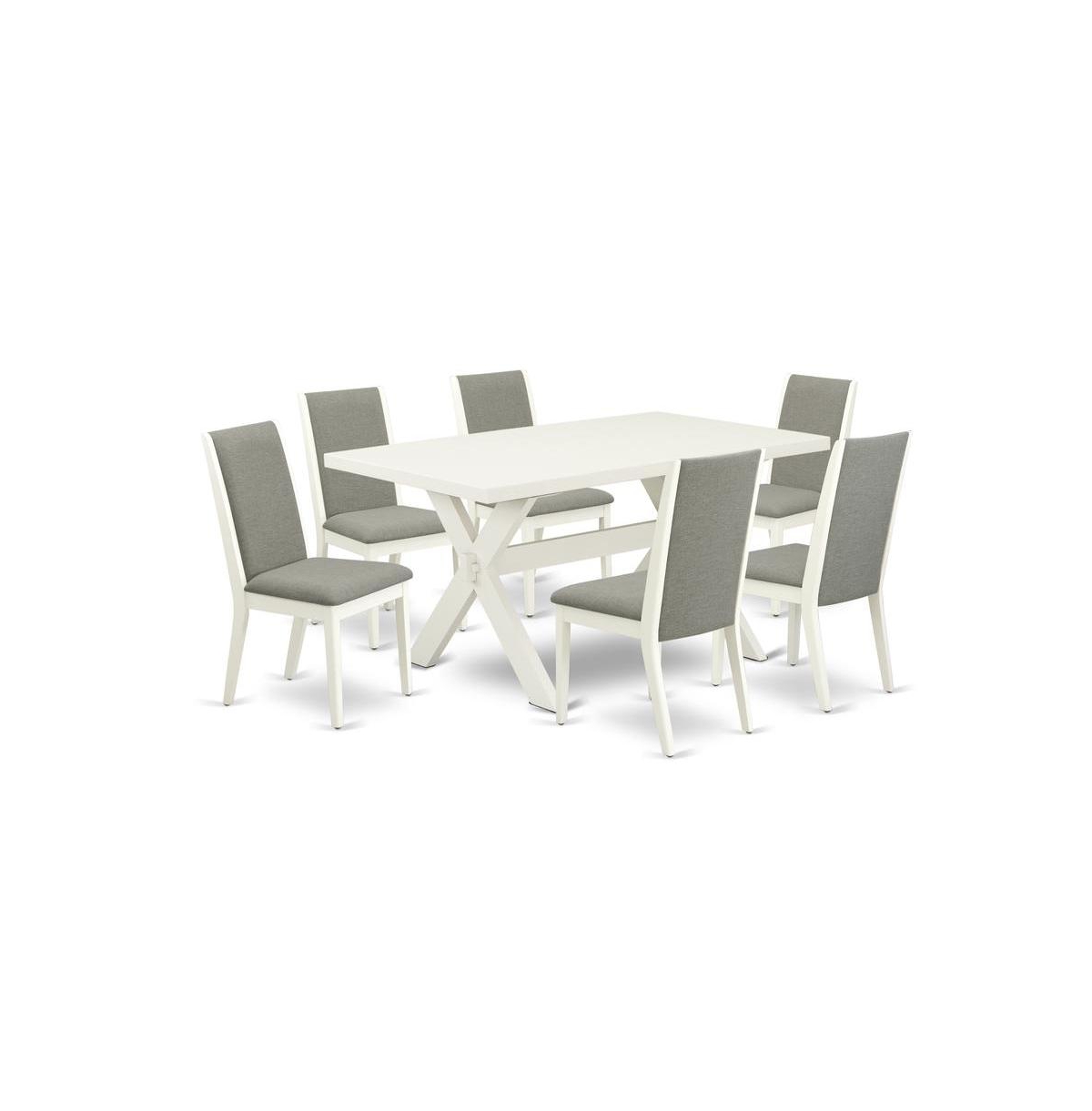 Click here for East West Furniture 7-Piece Amazing Dining Table S... prices