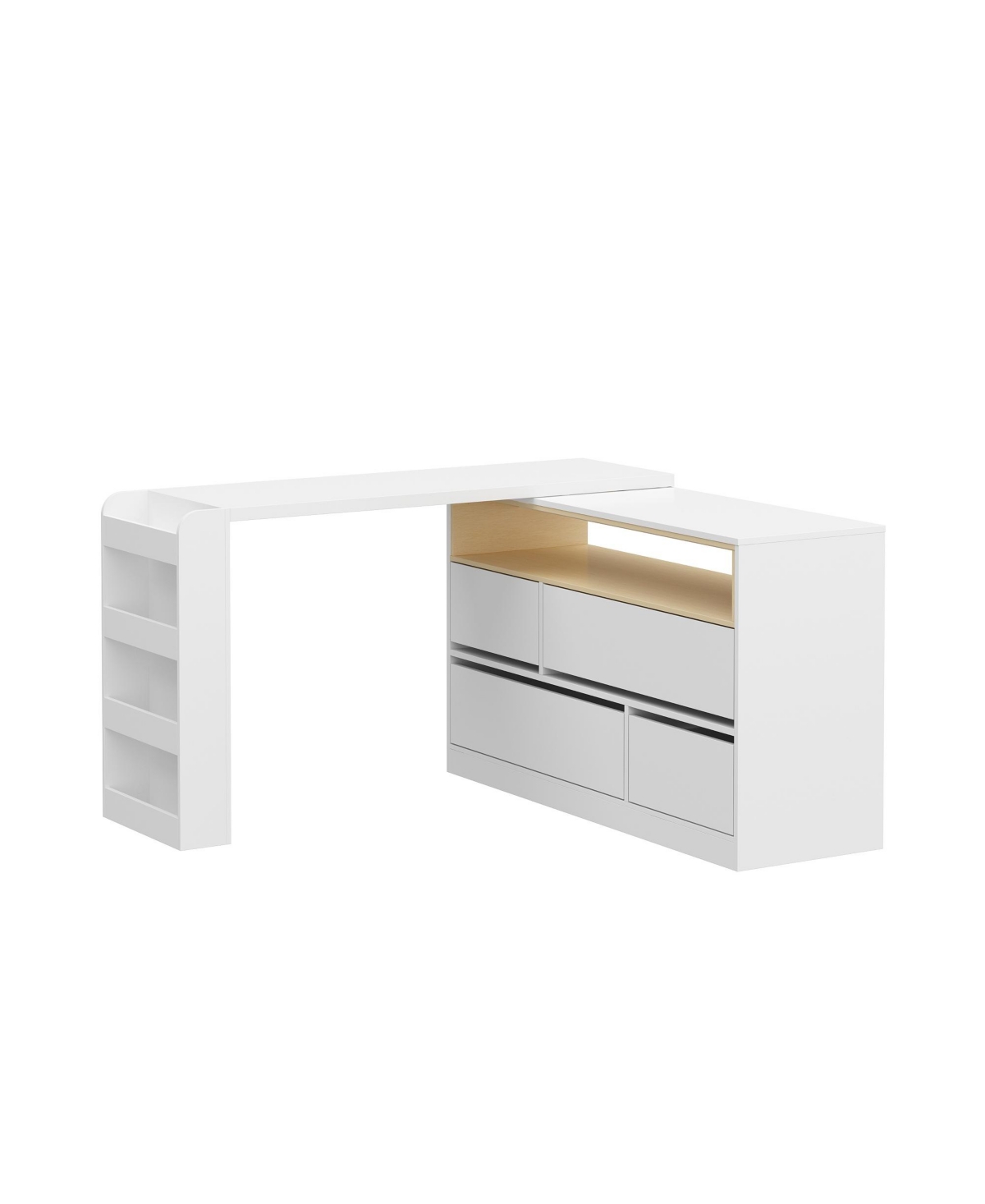 Click here for Homsee Kitchen Island with 4 Drawers  Movable Tabl... prices