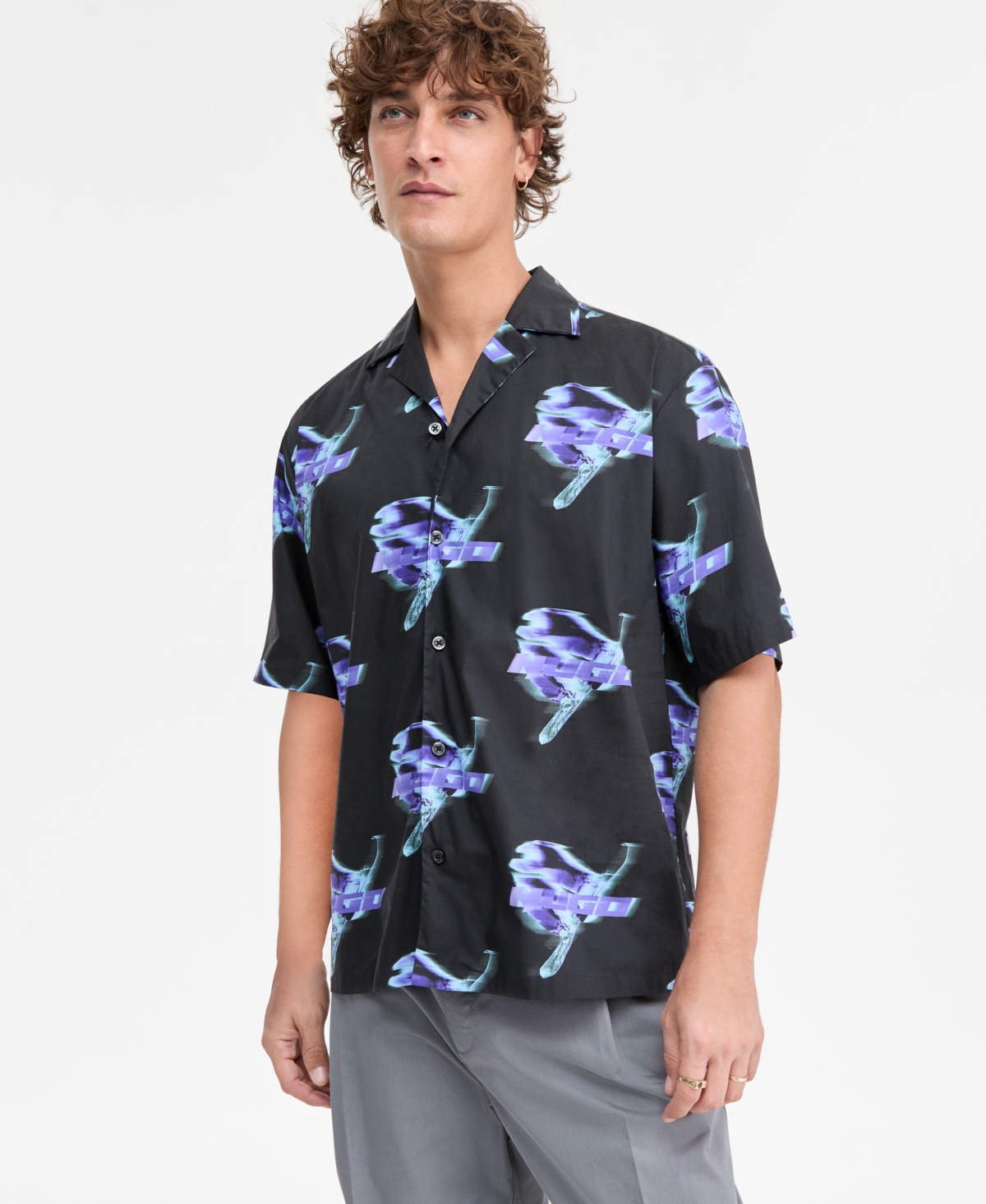 Click here for Hugo Boss Eligino Short Sleeve Logo Print Button-F... prices