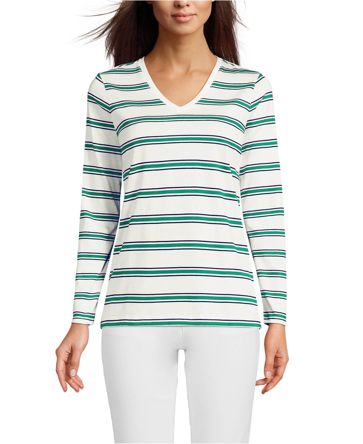 Click here for Lands End Womens Relaxed Supima Cotton Long Sleeve... prices