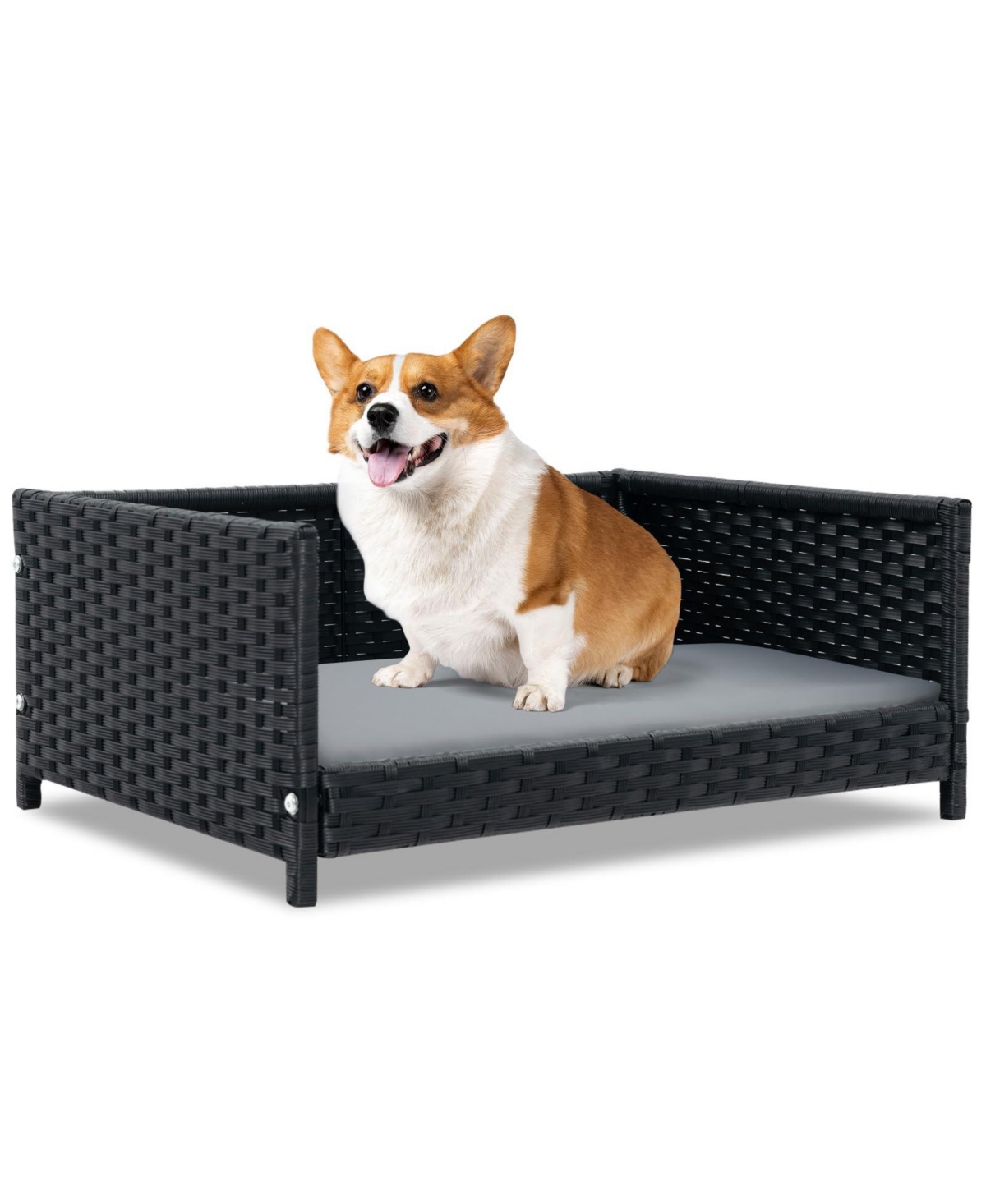 Click here for Rattan Dog Bed with Waterproof Soft Cushion for Me... prices