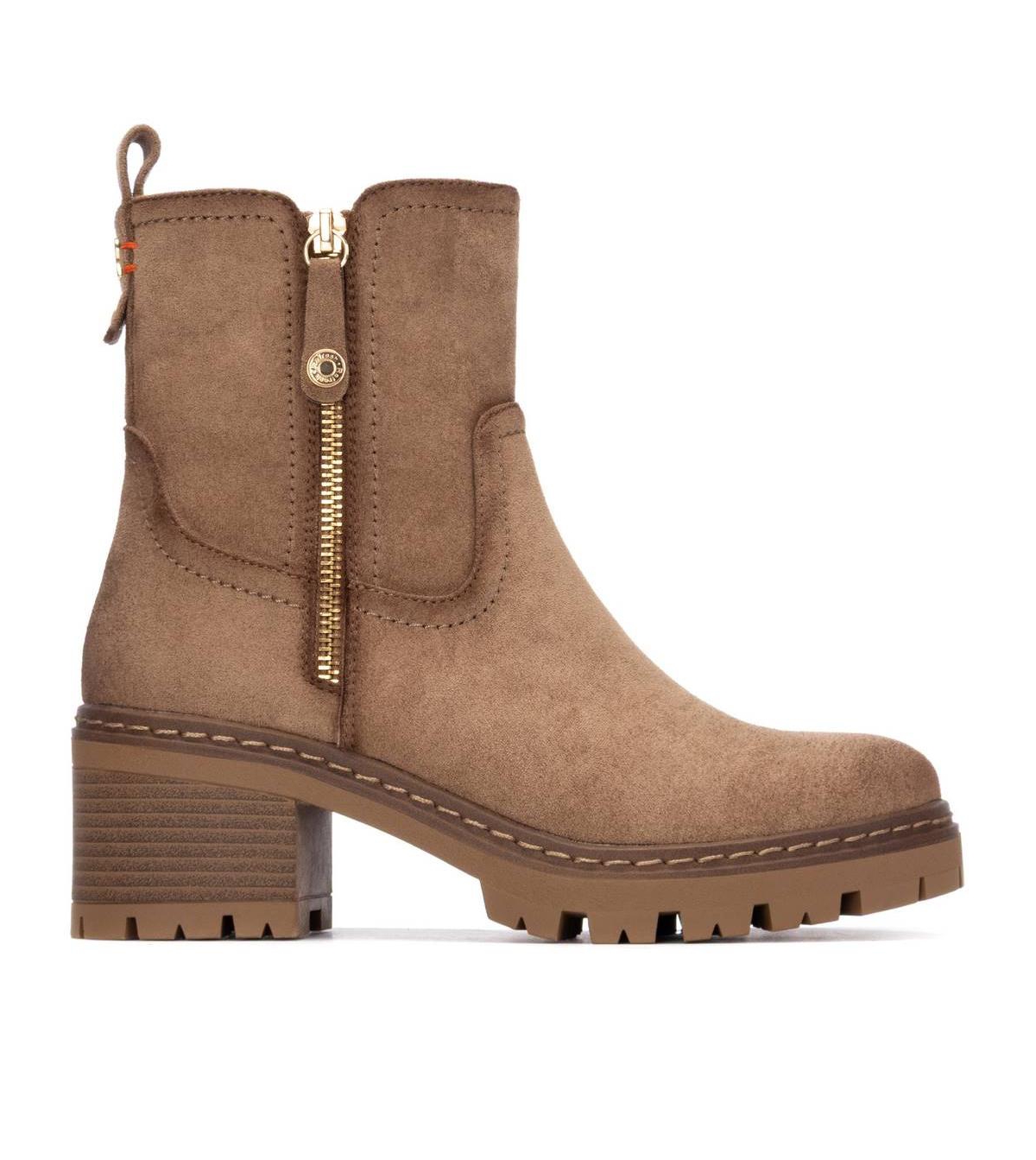 Click here for Womens Side Zipper Suede Booties Refresh Collectio... prices