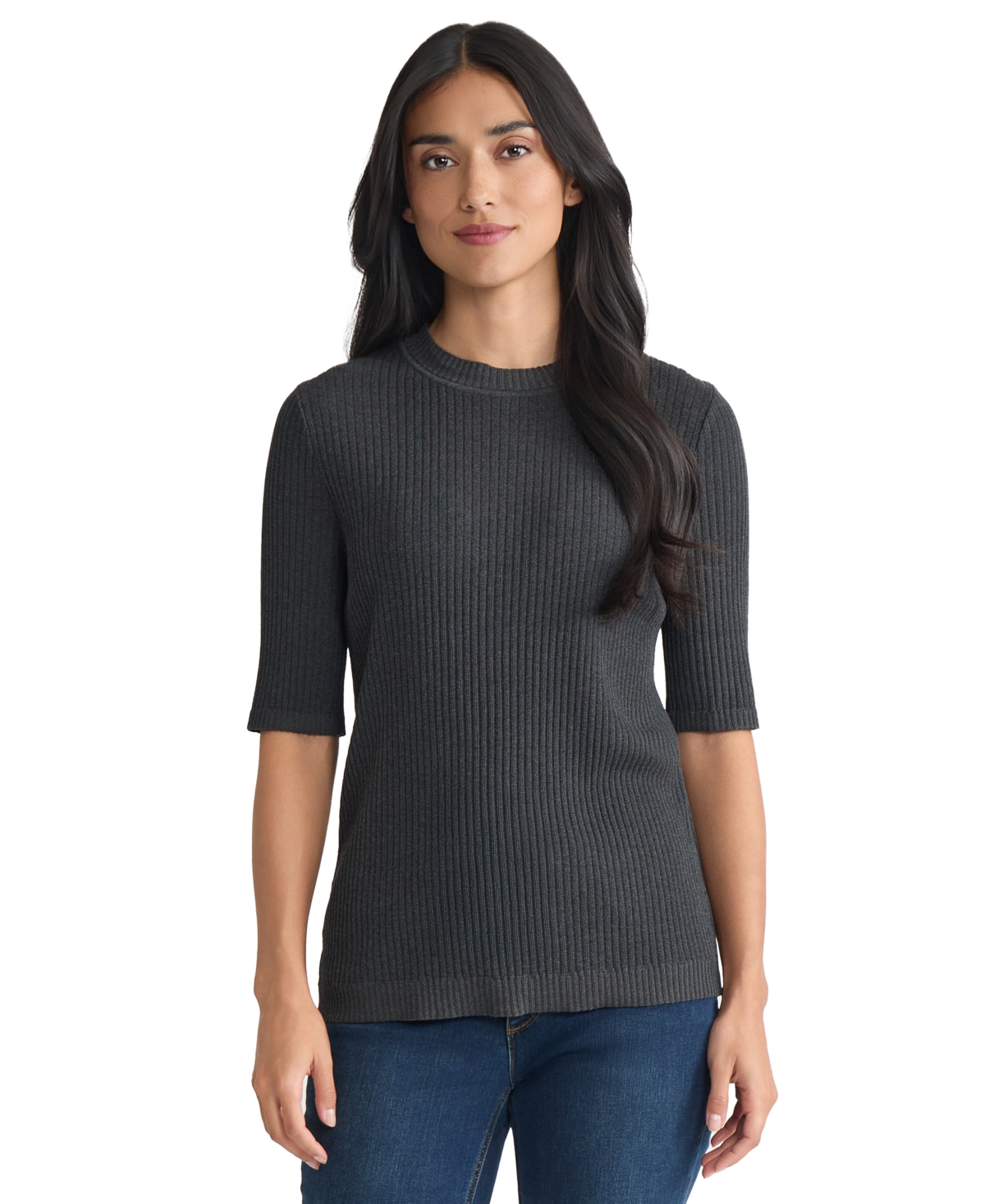 Click here for Jones New York Womens Sutton Crew Neck T-Shirt Swe... prices