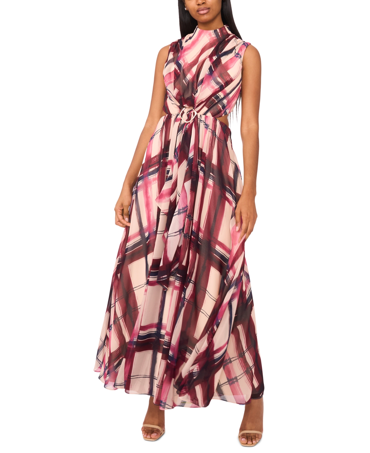 Click here for Parker Womens The Evette Printed Sleeveless Maxi D... prices