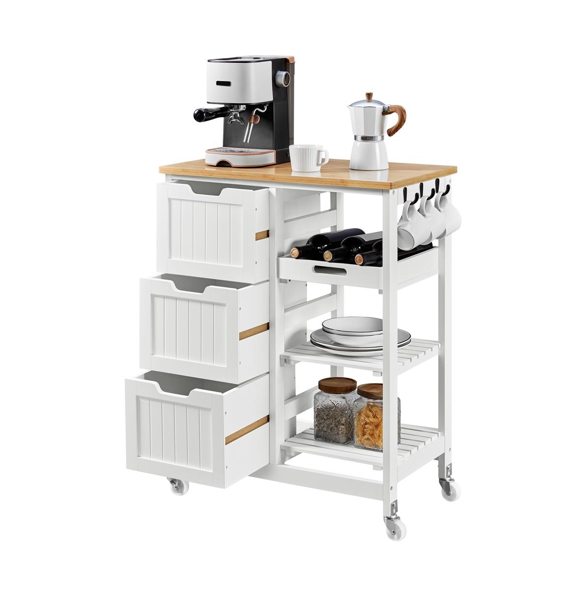 Click here for Yaheetech 33 H Rolling Kitchen Storage Serving Car... prices