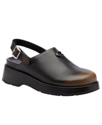 COACH Women's Sculpted C Loved Leather Platform Clogs - Macy's