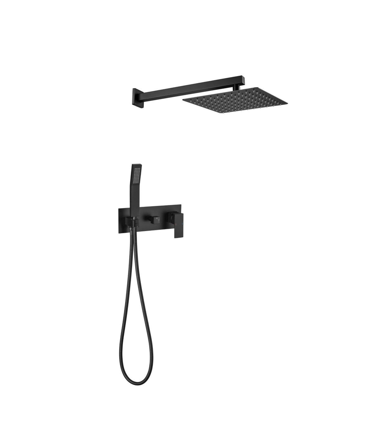 Click here for Rainsken Brass Matte Black Shower Faucet Set Showe... prices