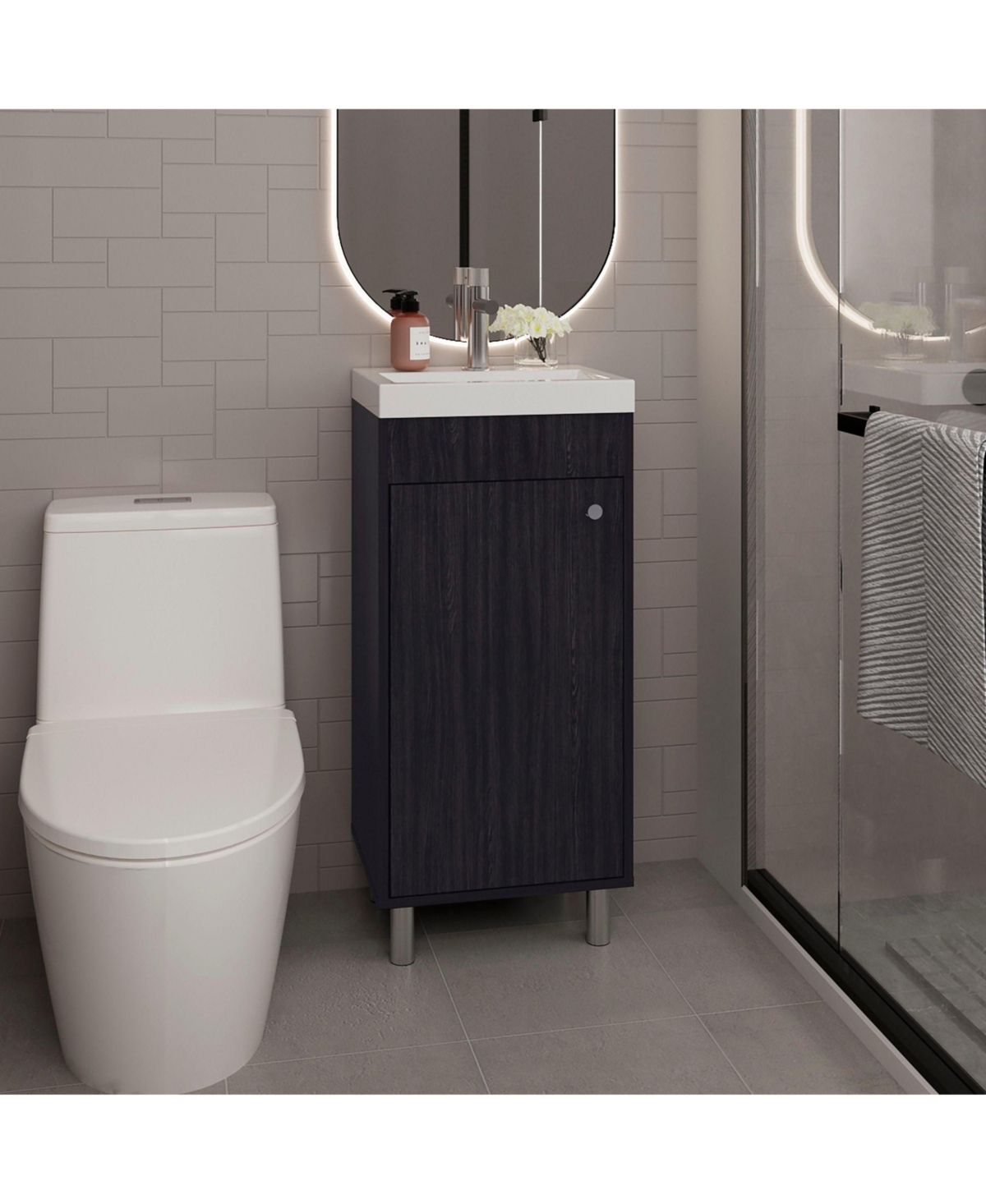 Click here for Depot E-Shop Valdez Bathroom Vanity  1 Door  4 Leg... prices