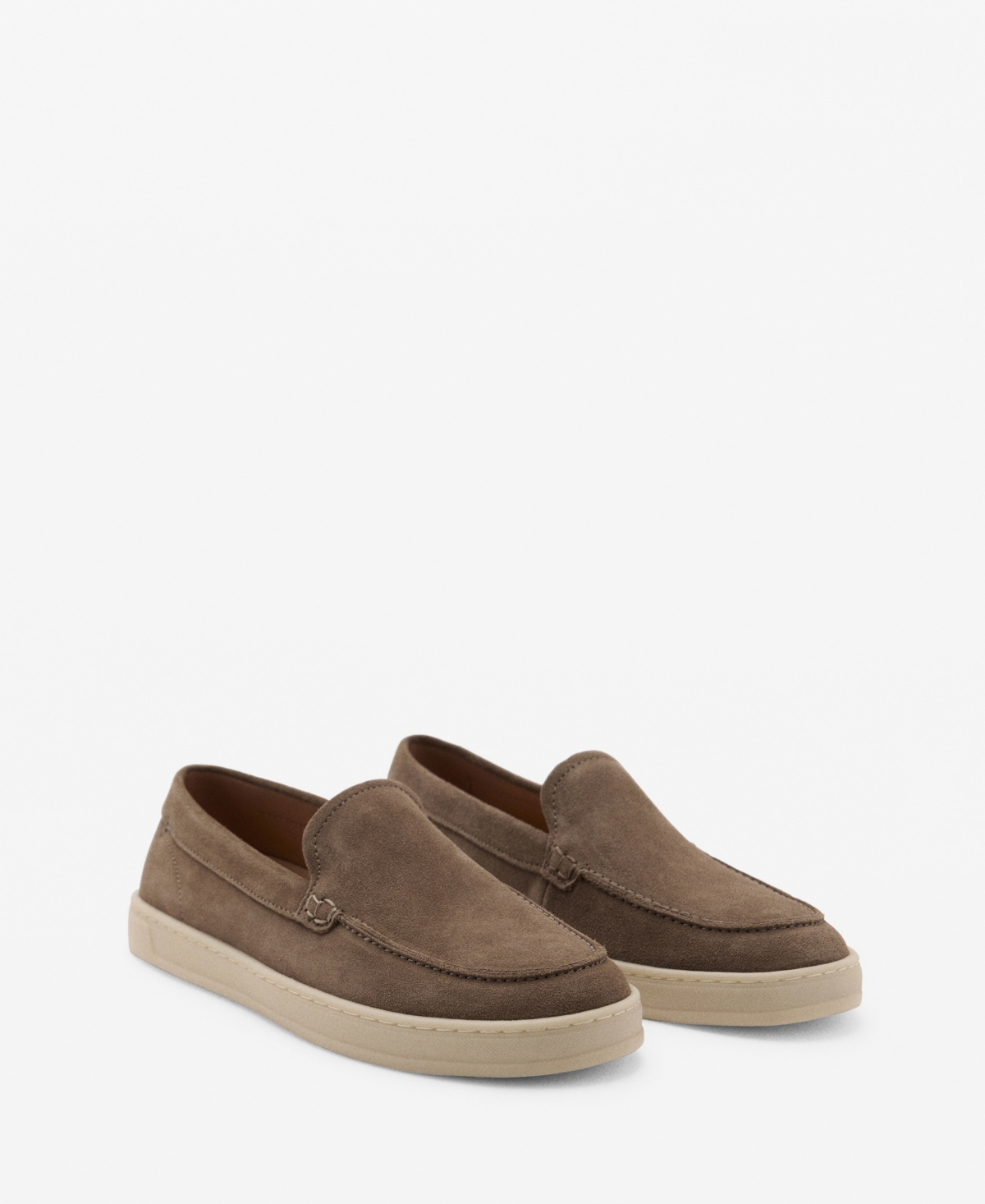Click here for Mango Mens Split Leather Shoes - Brown prices