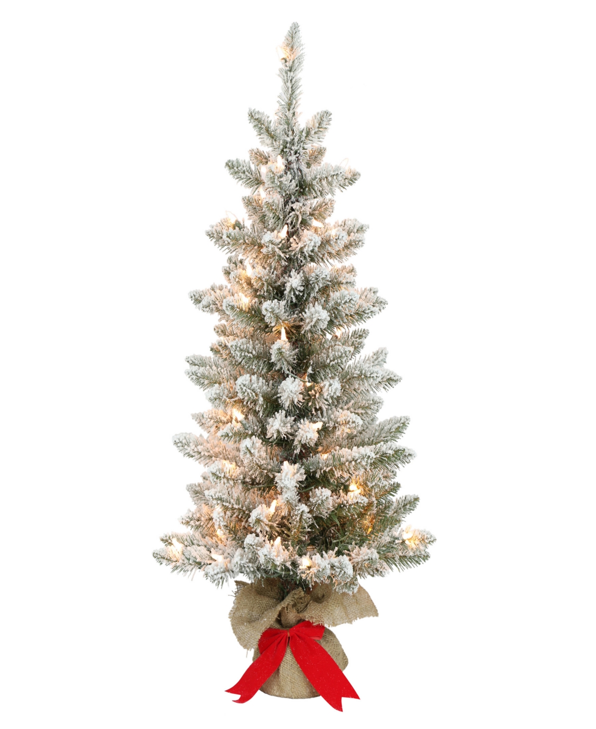 Click here for Puleo 3FT Pre-Lit Flocked Franklin Fir Artificial... prices