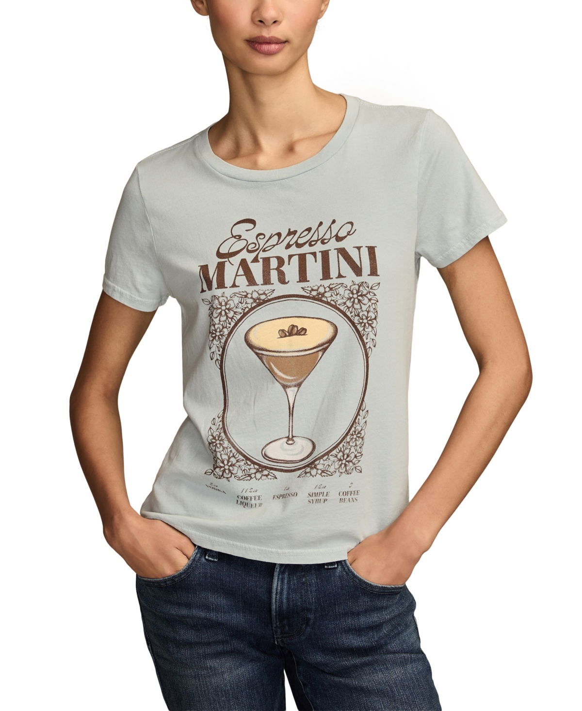 Click here for Lucky Brand Womens Espresso Martini Classic Crew N... prices