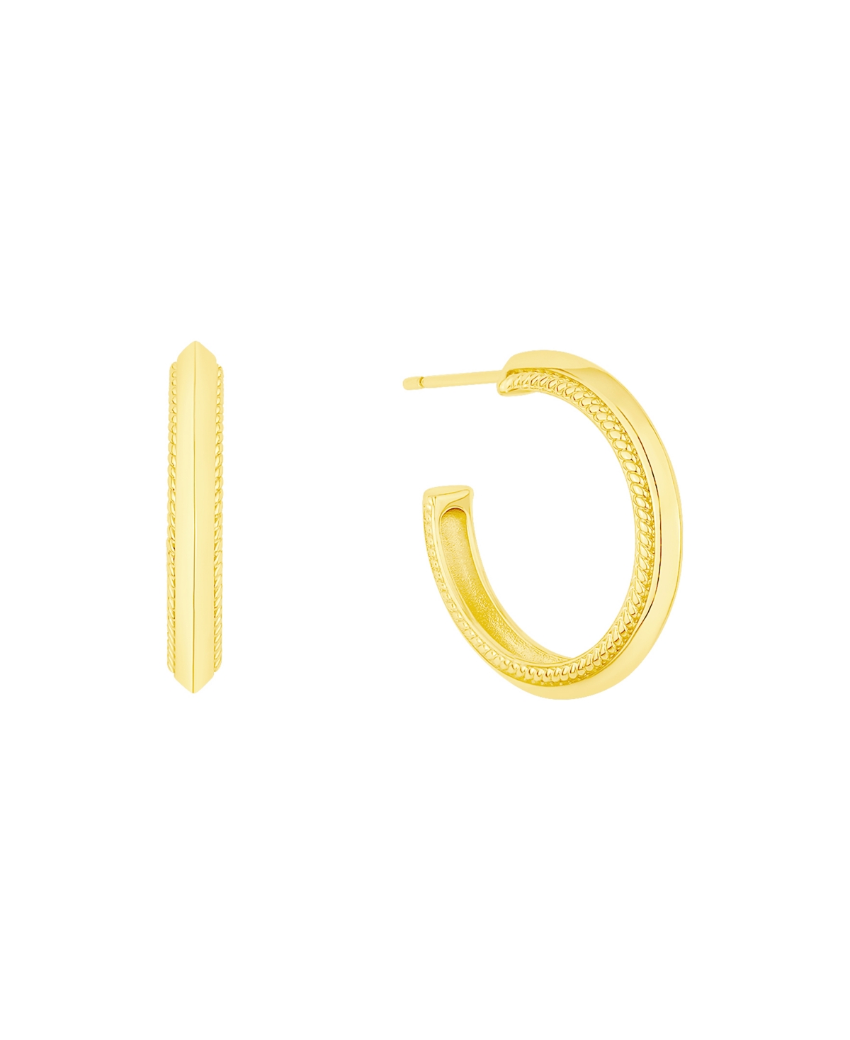 Click here for And Now This Rope Edge Hoop Earrings - Gold prices