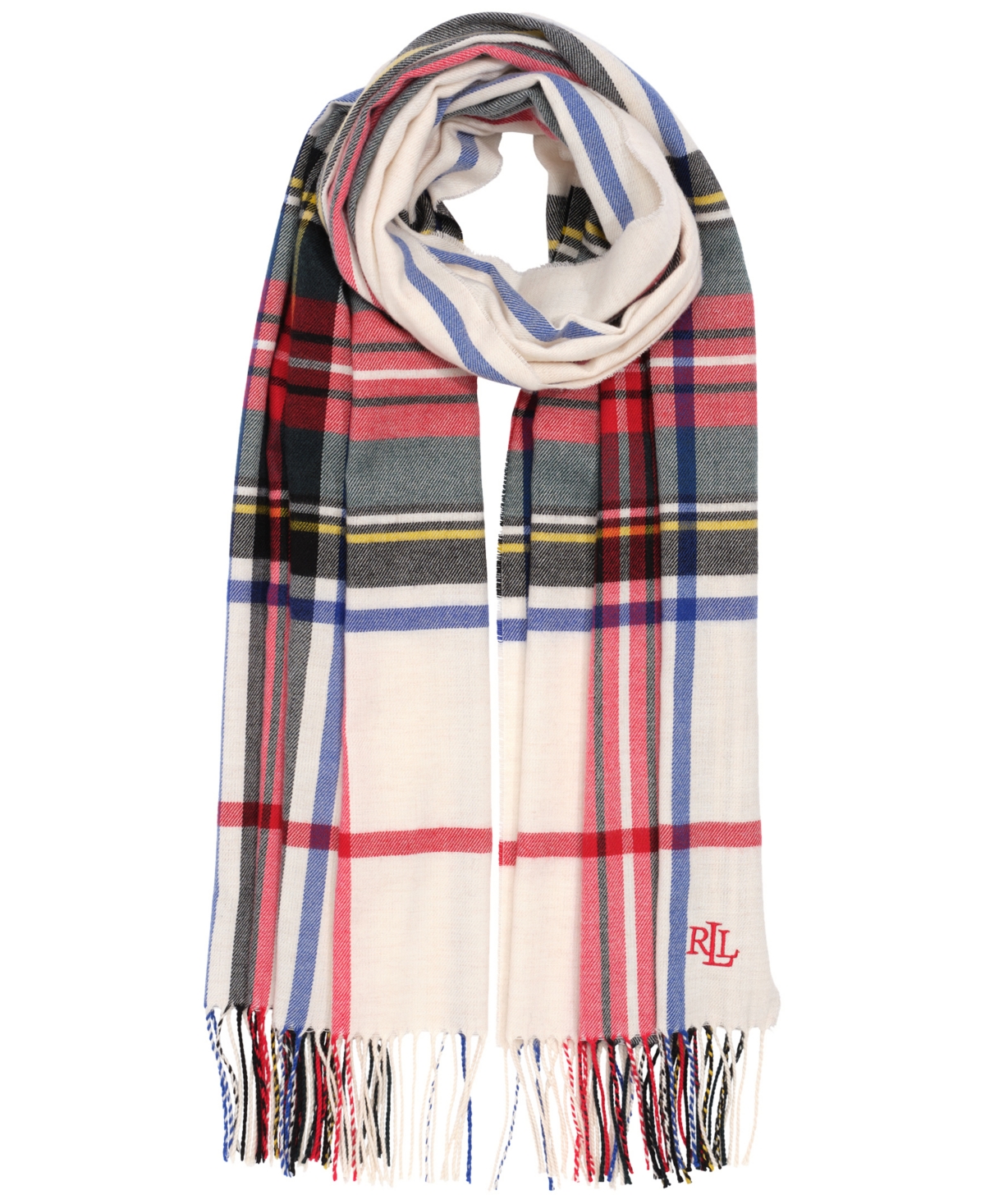 Click here for Lauren Ralph Lauren Exploded Plaid Pattern Scarf -... prices
