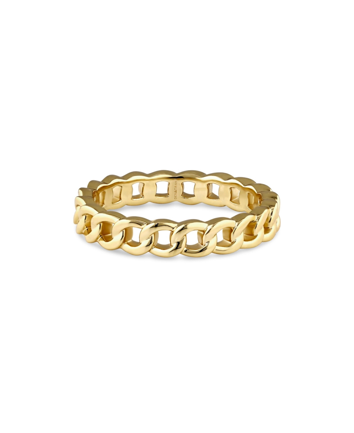 Click here for Devata Curb Link Ring in Gold Plated Sterling Silv... prices