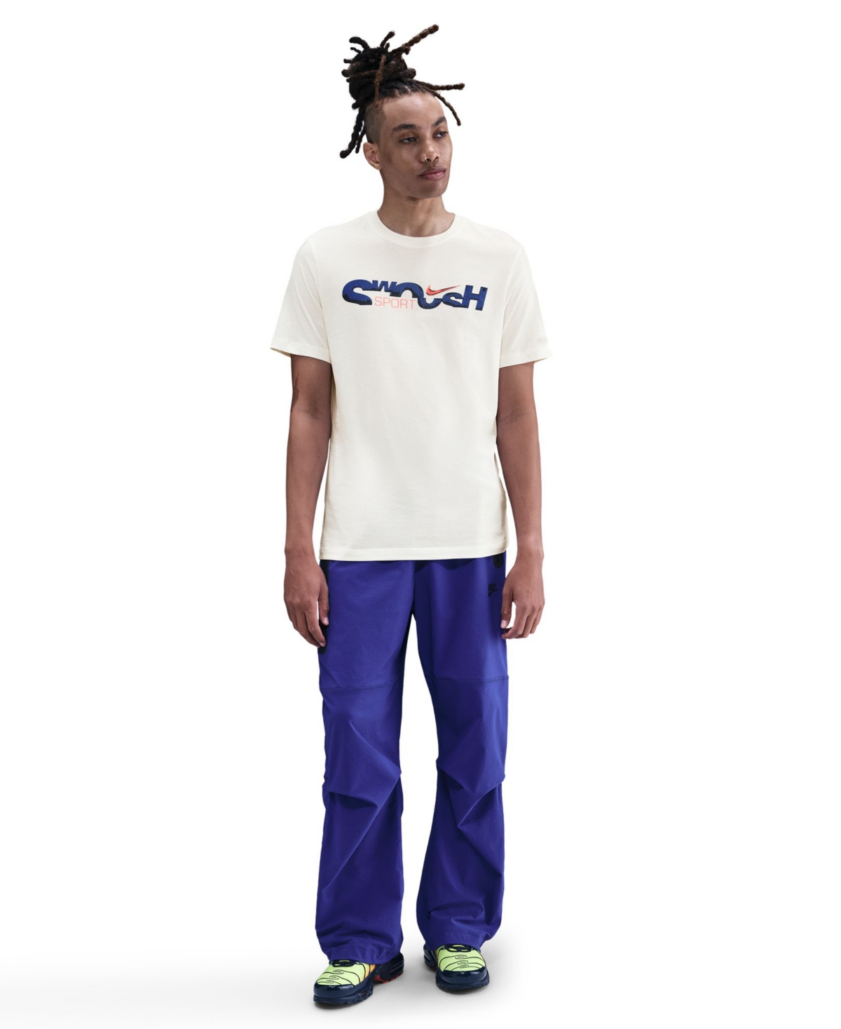 Click here for Nike Mens Ribbed Collar Sportswear T-Shirt - Sail prices