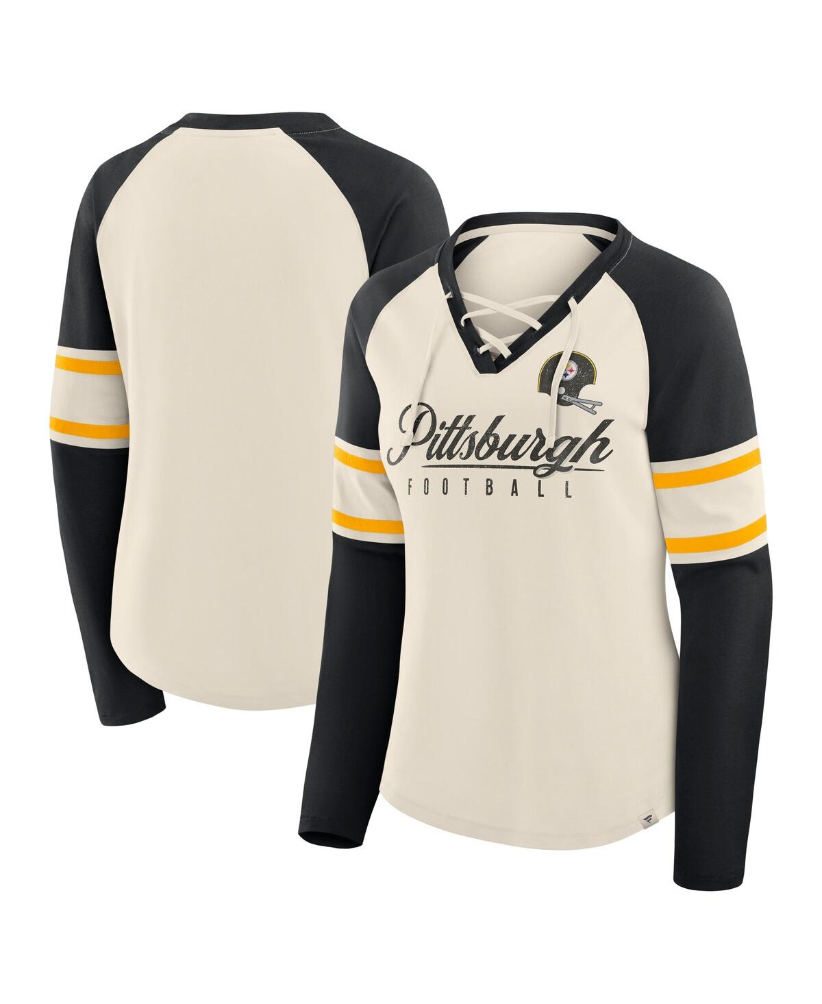 Click here for Fanatics Womens Cream/Black Pittsburgh Steelers Ho... prices