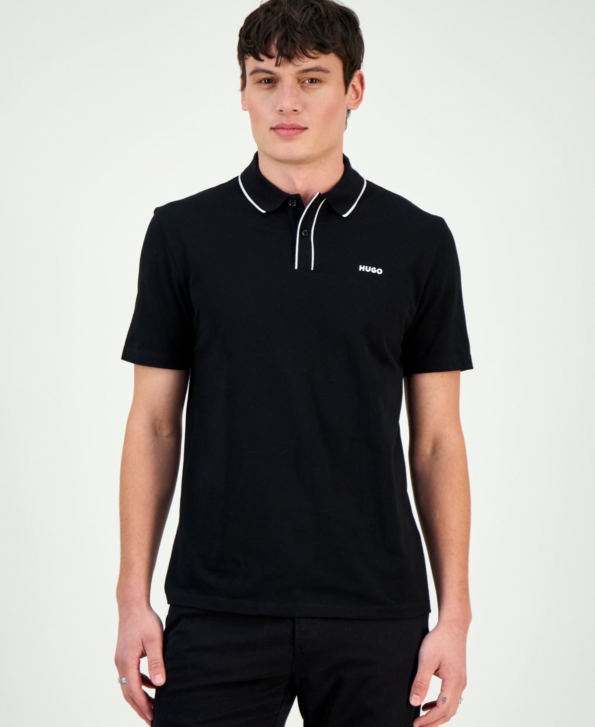 Click here for Hugo by Hugo Boss Mens Dalombi Button-Placket Polo... prices