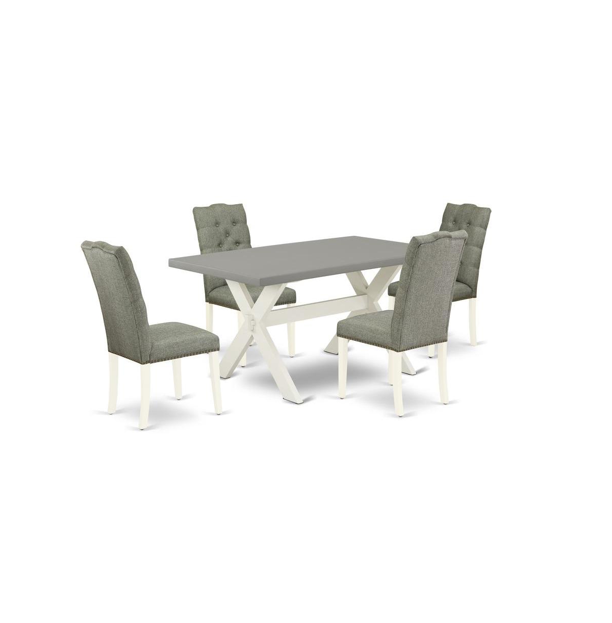 Click here for East West Furniture 5-Pc Modern Dining Table Set-... prices