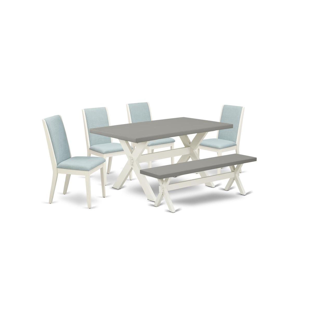 Click here for East West Furniture 6Pc Wood Dining Table Set Incl... prices