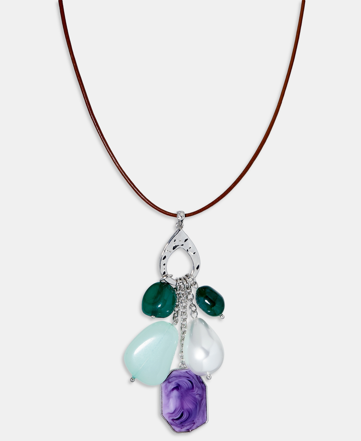 Click here for Style & Co Multi-Charm Leather Pendant Necklace  2... prices