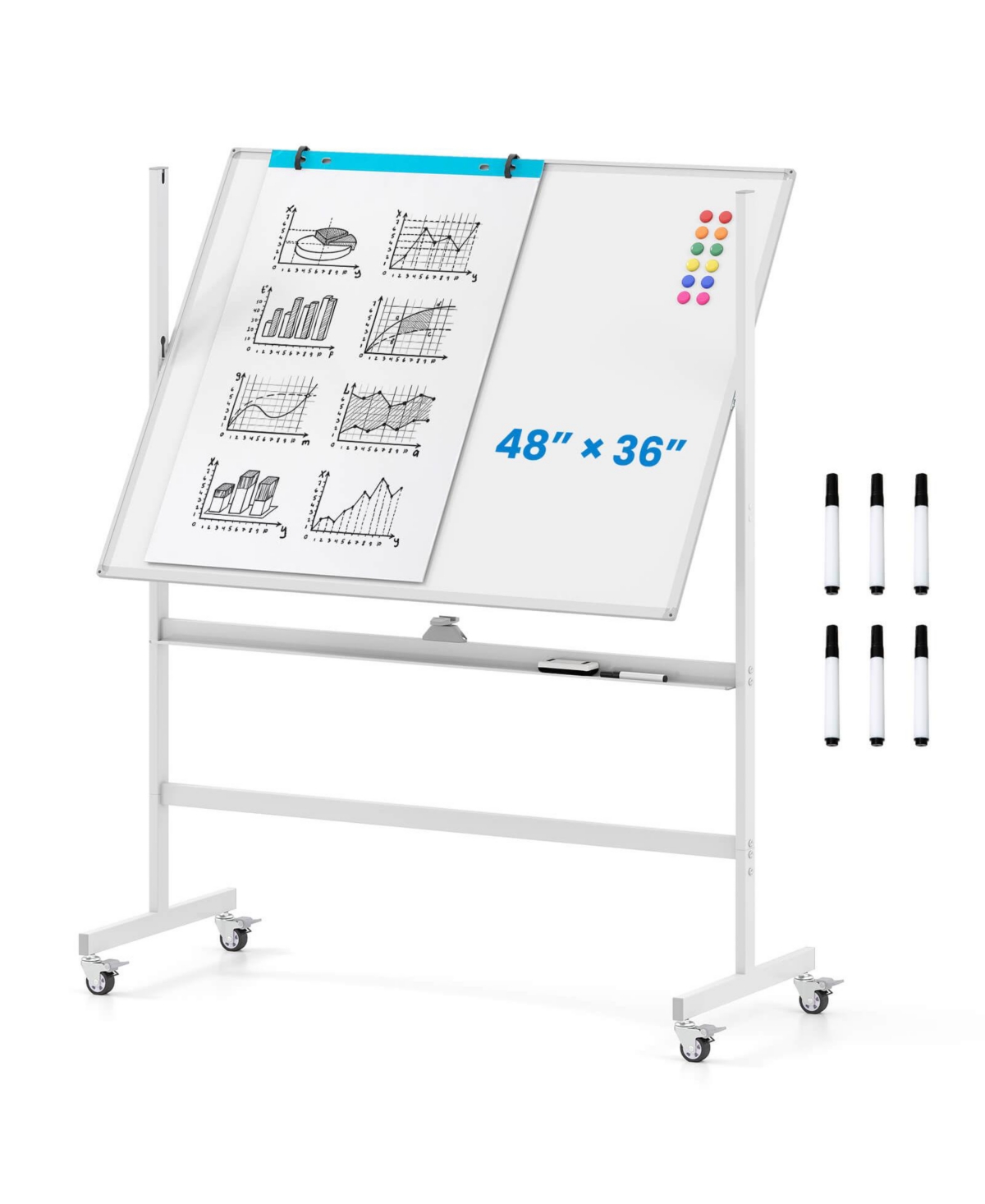 Click here for 48"x36" Mobile Magnetic Double-Sided Rev... prices