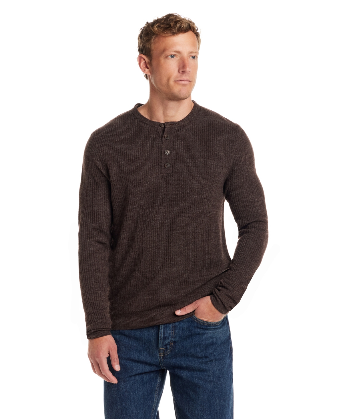 Click here for Weatherproof Vintage Mens Soft Touch Henley Sweate... prices