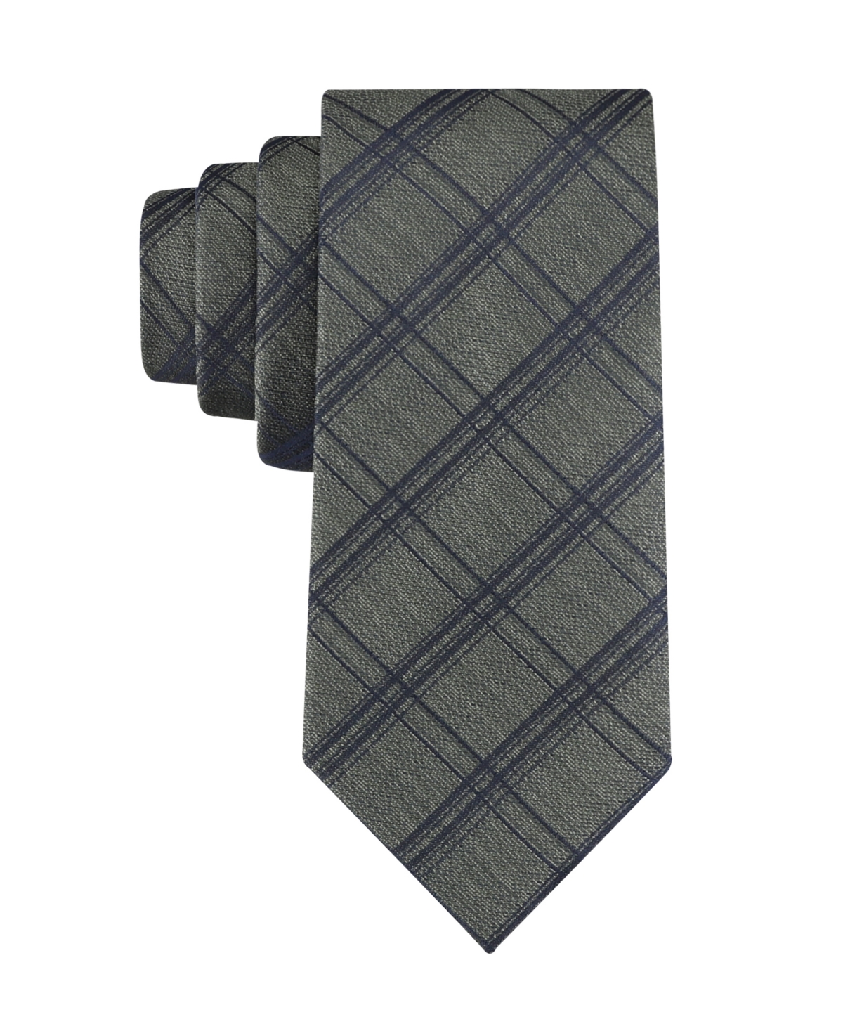 Click here for Calvin Klein Mens Sutton Grid Tie - Charcoal prices