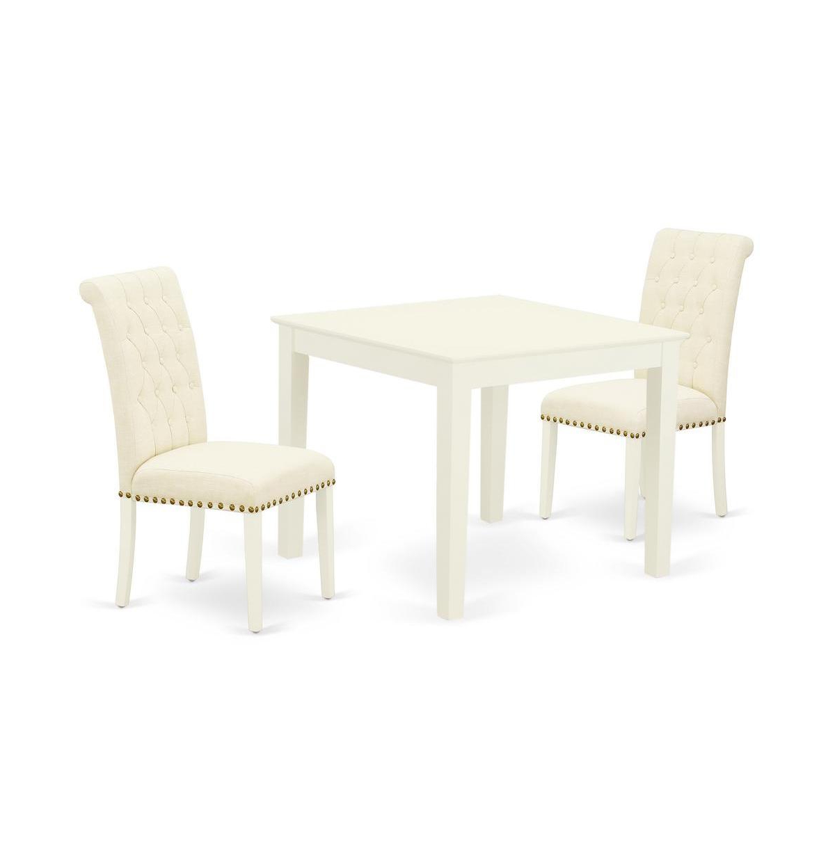 Click here for East West Furniture Dining Room Set Linen White -... prices