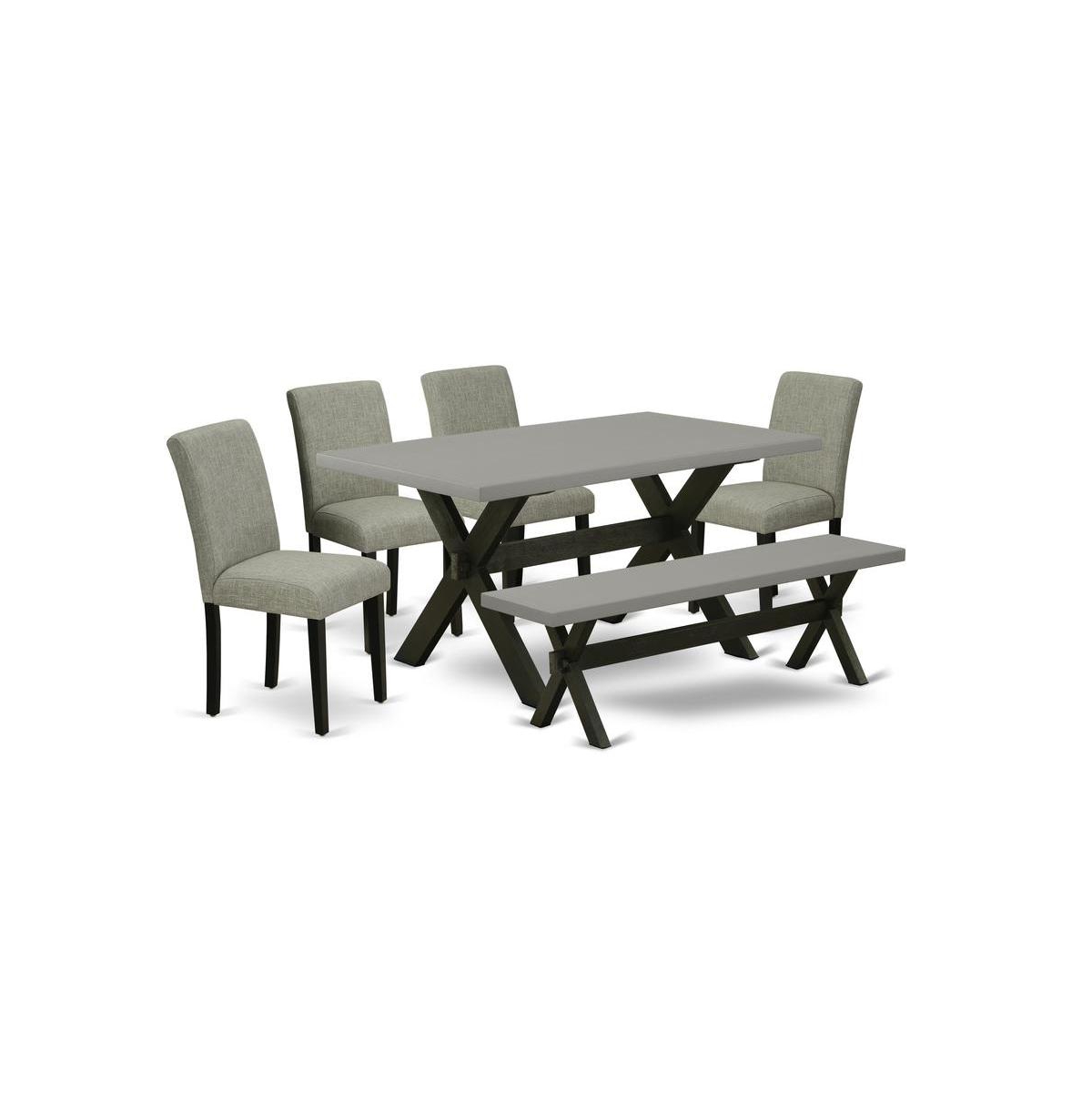 Click here for East West Furniture 6-Pc Kitchen Table Set - 4 Din... prices