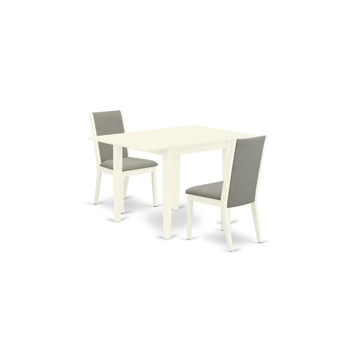 Click here for East West Furniture Dining Room Set Linen White -... prices