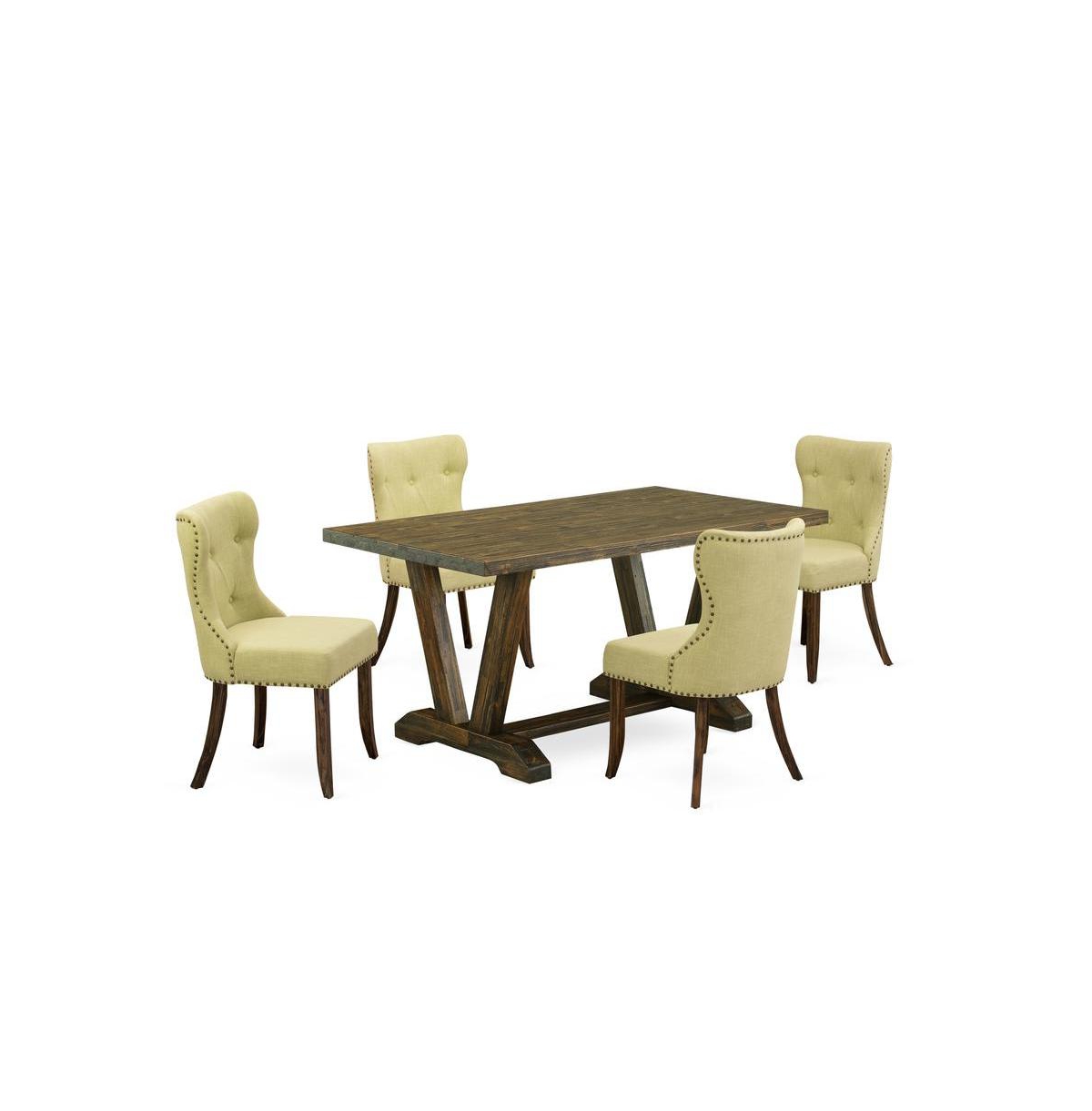 Click here for East West Furniture 5-Piece Dining Table Set- 4 Di... prices