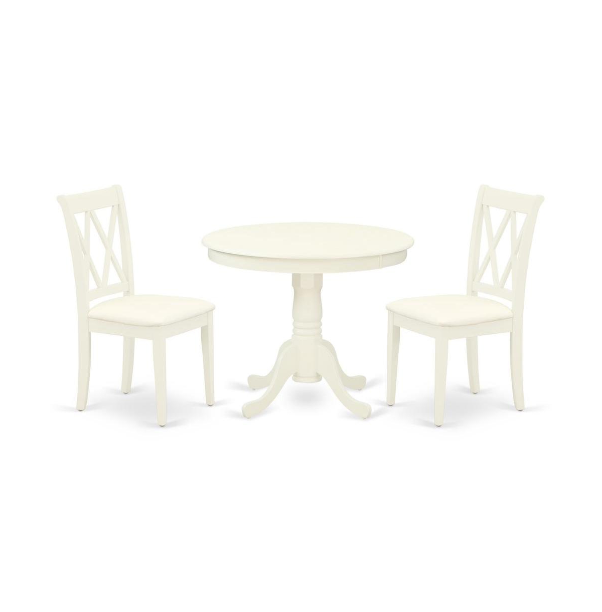 Click here for East West Furniture Dining Room Set Linen White -... prices