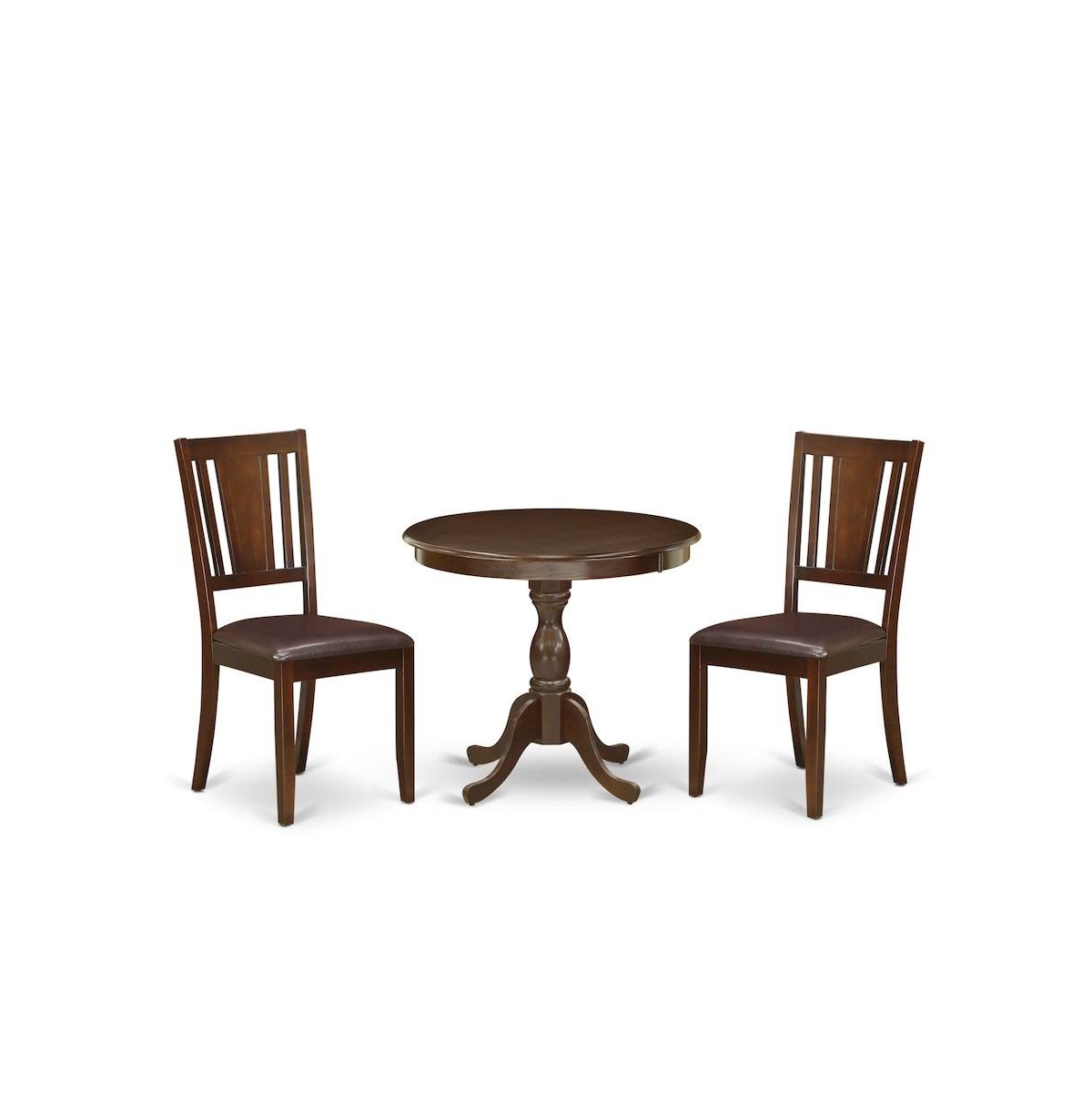 Click here for East West Furniture 3 Piece Modern Dining Table Se... prices