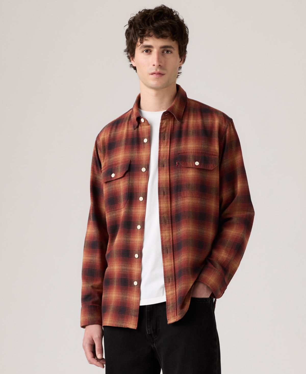 Click here for Levis Mens Relaxed Fit Long Sleeve Button Front Wo... prices